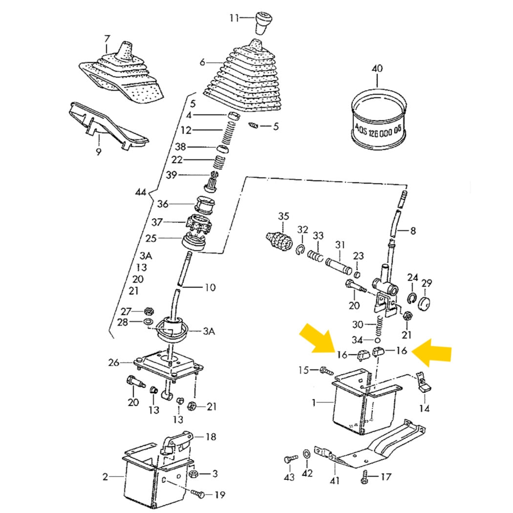 VW Gear Shift Selector Lever Guide T25 T3 Vanagon 1980-1992 – dubbed.co.nz