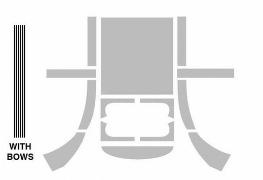 VW Headliner Kit Foam Padding and Bows Beetle Sedan 1946-1977 – dubbed ...